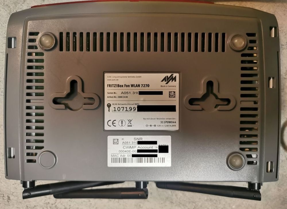 Fritzbox 7270 Internet WLAN Router DSL (Gebraucht) in Worben für CHF 4 ...