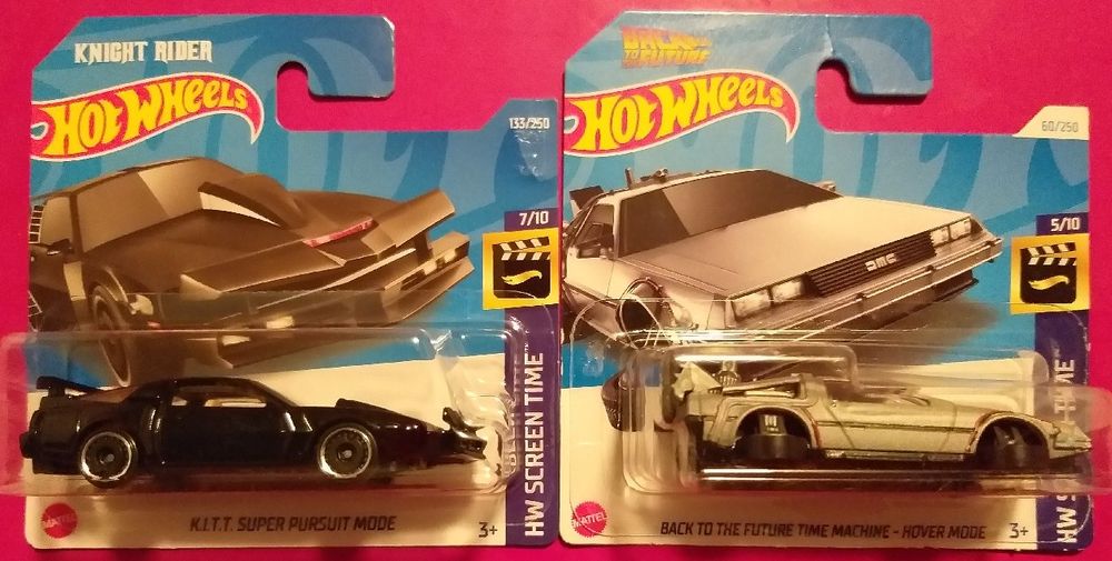 Hot Wheels Screen Time KITT & DeLorean Time Machine (Neu und ...