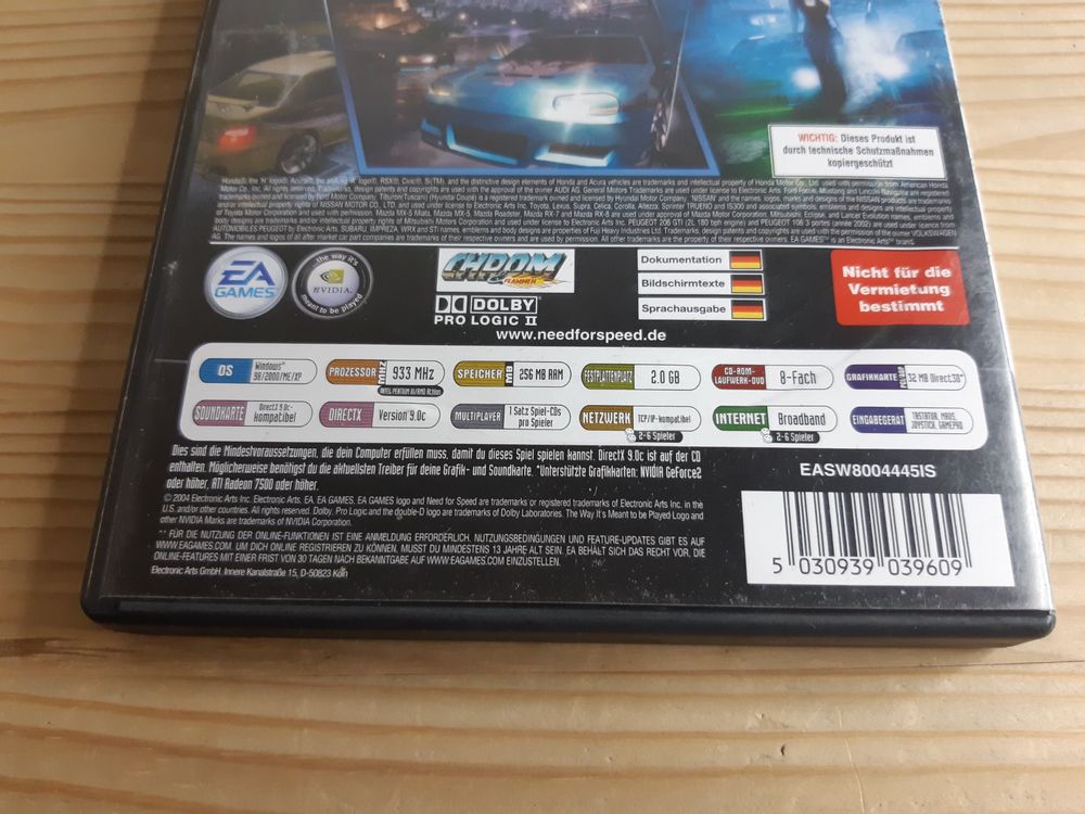Need for Speed Underground 2 / komplett / Windows PC CD-Rom (Gebraucht ...