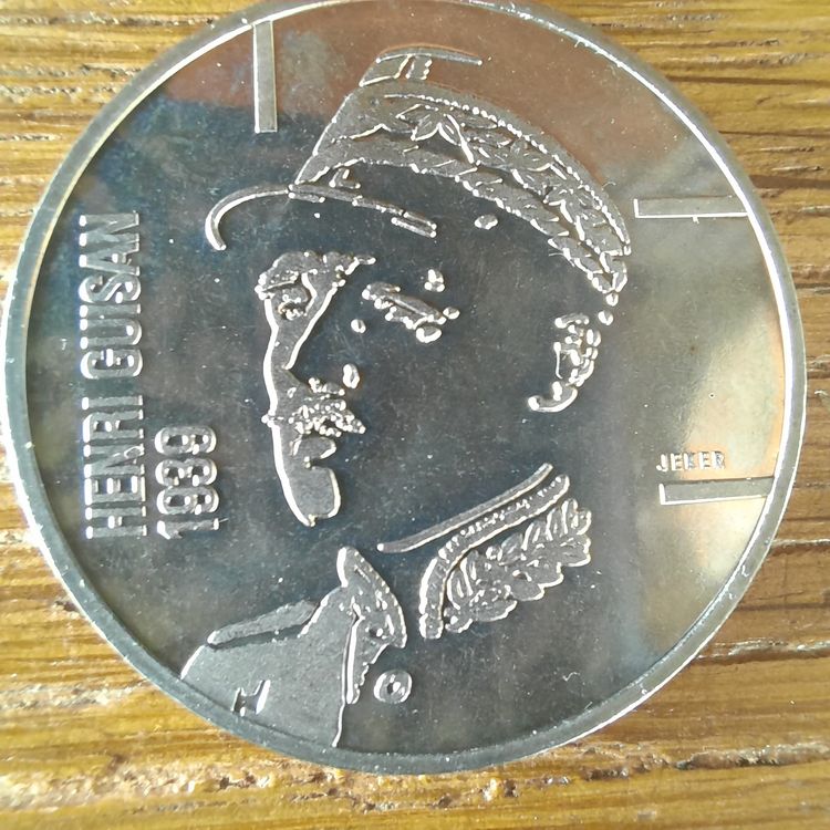 Medaille Münze Henri Guisan 5 Franken 1939-1989 (Gebraucht) in Rheinfelden für CHF 6 – mit ...