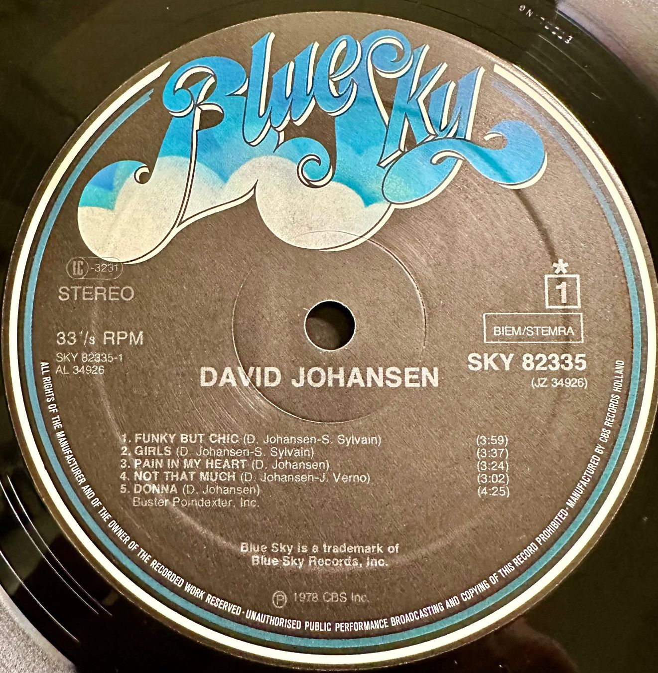 David Johansen - David Johansen // LP: NM; Sleeve: VG+ (Gebraucht) in ...
