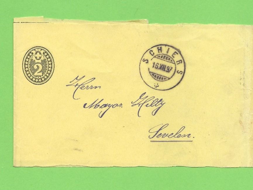 Streifband, Stempel Schiers 1897 (Gebraucht) in Zürich für CHF 2.5 ...