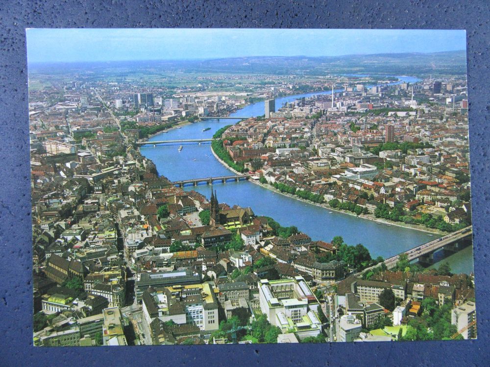 BASEL BS FLUGAUFNAHME GROSS UND KLEIN-BASEL AERO-FOTO | Kaufen auf Ricardo