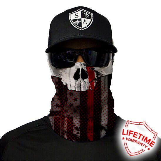 SA Co. Face Shield™ - Thin Red Line Skull (Neu und originalverpackt) in ...
