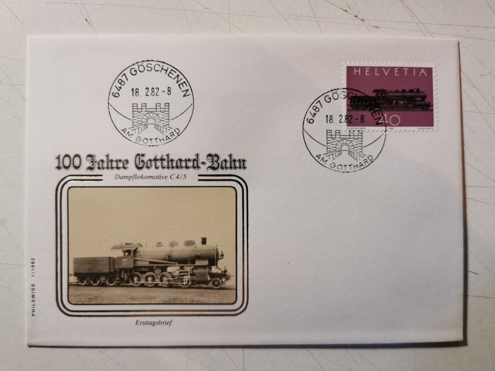 FDC 100 Jahre Gotthard-Bahn 1982 | Kaufen auf Ricardo