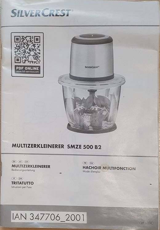Silvercrest Mixer / Multizerkleinerer SMZC 500 B2 | Kaufen auf Ricardo