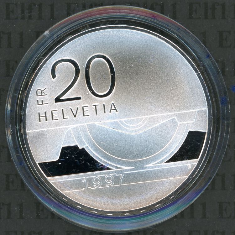 CHF__20.00 1997 150 Jahre Schweizer Bahnen PP 20 Franken (Neu und originalverpackt) in Widnau ...