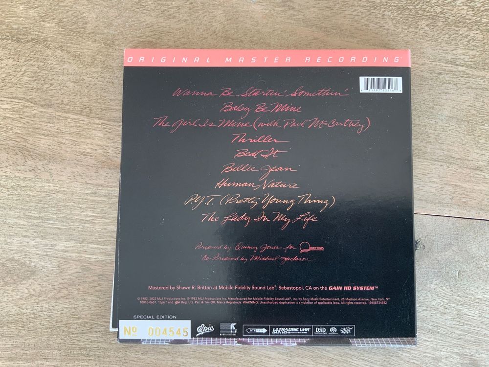 MFSL - SACD Michael Jackson: Thriller | Kaufen auf Ricardo