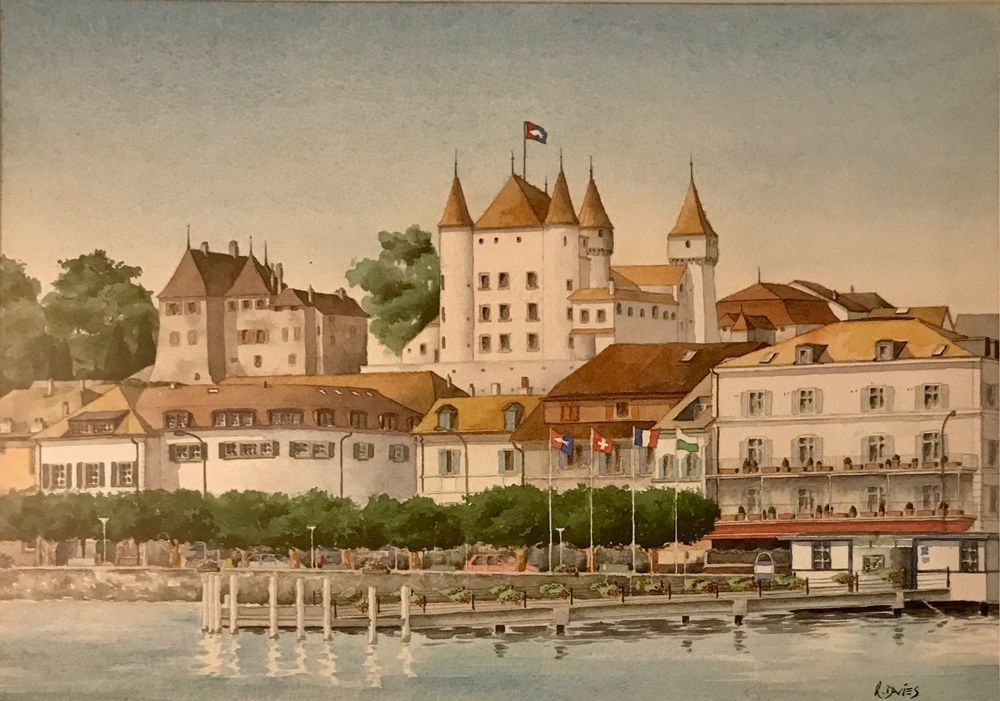 aquarelle originale peinture château de nyon, Suisse (Neu und originalverpackt) in Gland für CHF ...