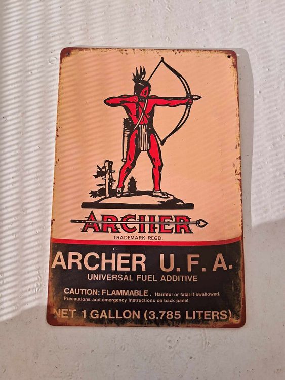 Archer Oil petroleum panneau déco (repro) (Neuf avec emballage d ...