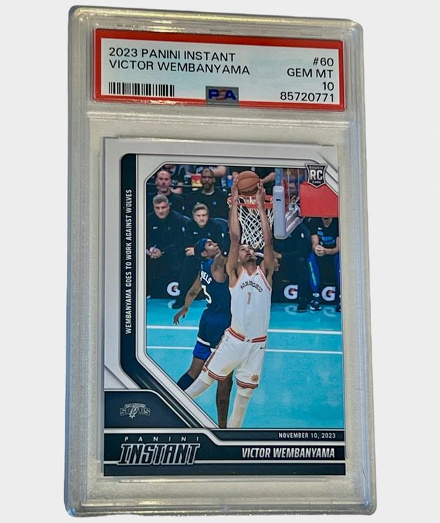 💎PSA 10 Wembanyama Wemby NBA Spurs PANINI 2023 Rookie GOAT (Neu (gemäss ...