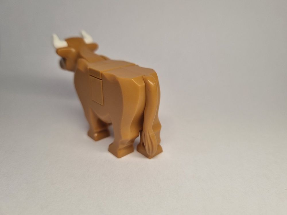LEGO 64452pb01c03 Medium Nougat Cow with Spot on Head + Horn (Neu ...