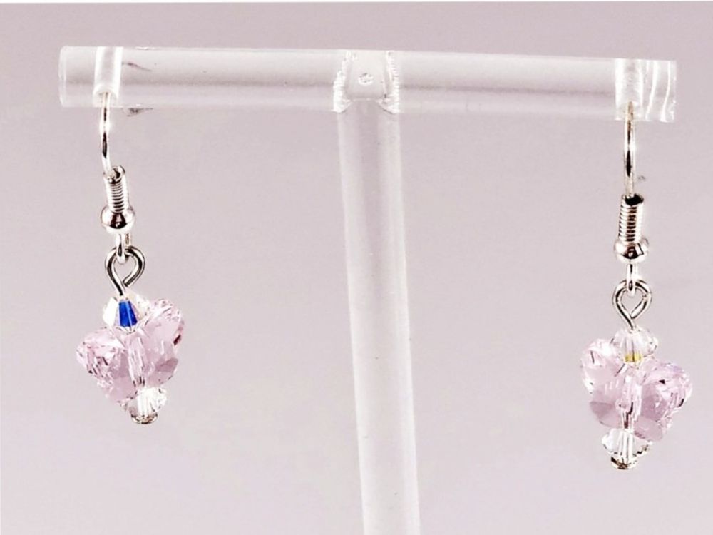 Ohrringe Swarovski Schmetterling in Rosaline/Rosa (Neu und ...