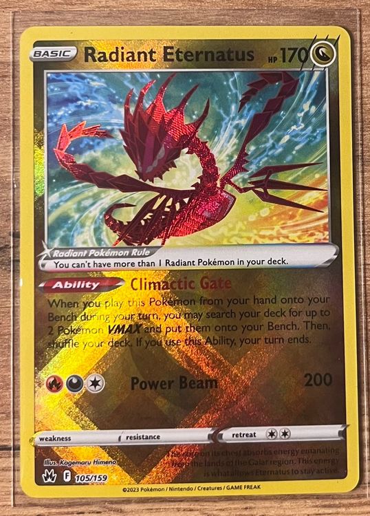 Radiant Eternatus 105/159 Pokemon Crown Zenith (Gebraucht) in ...