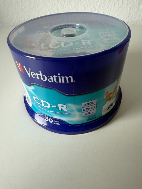Verbatim CD-R Printable, 50er Spindel, 700 MB, 52x, 80 Min. | Kaufen auf Ricardo