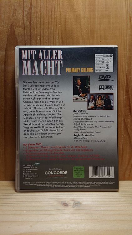 MIT ALLER MACHT DVD mit John Travolta und Emma Thompson (Gebraucht) in Wilderswil für CHF 2.9 ...