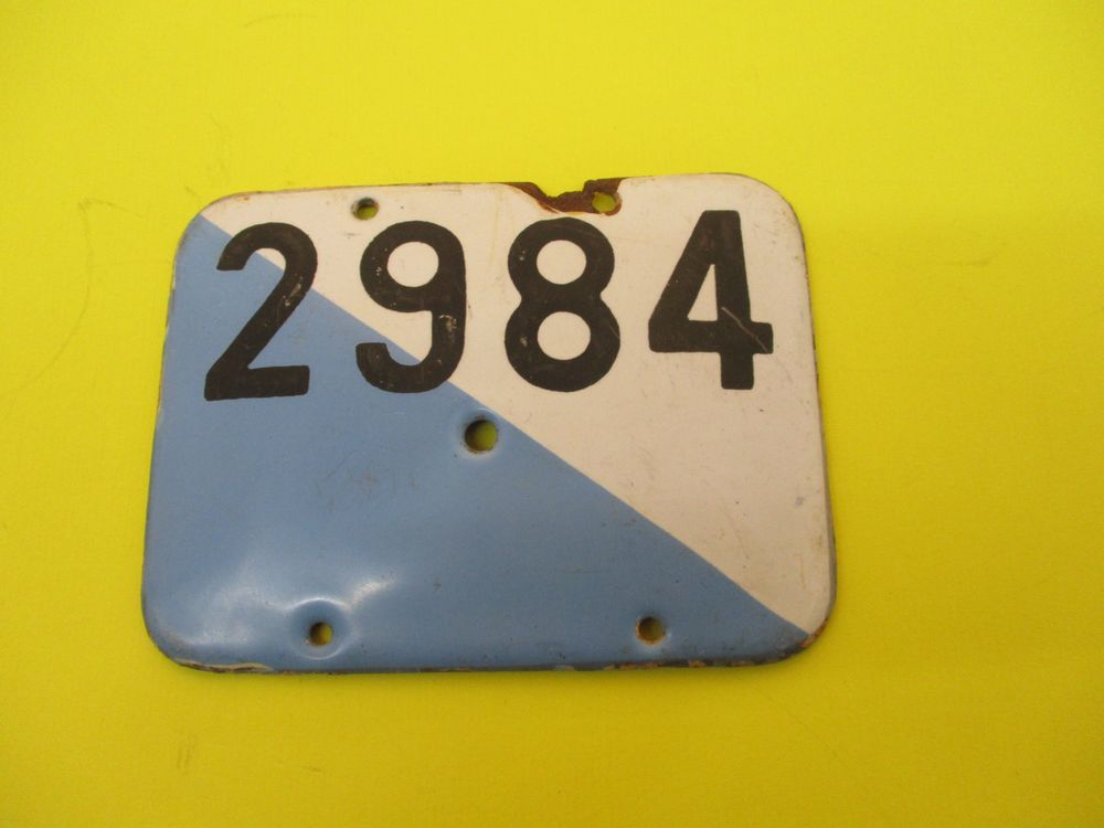 ZH 2984 Velonummer ca. 11 x 8 cm (Gebraucht) in Ottikon Gossau ZH für ...
