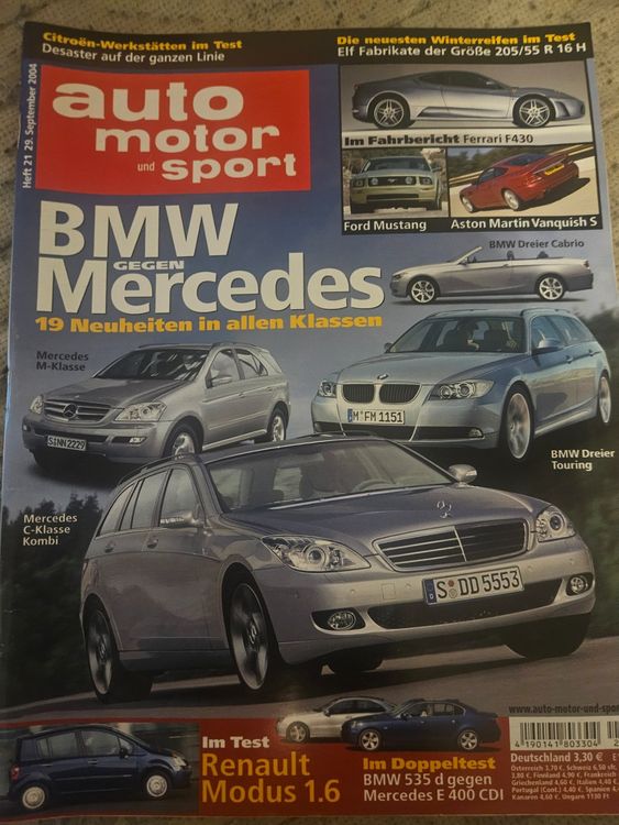AMS 21/04 Vanquish AMG 55 SLK Mustang F430 E 400 CDI XC90 xx (Gebraucht ...
