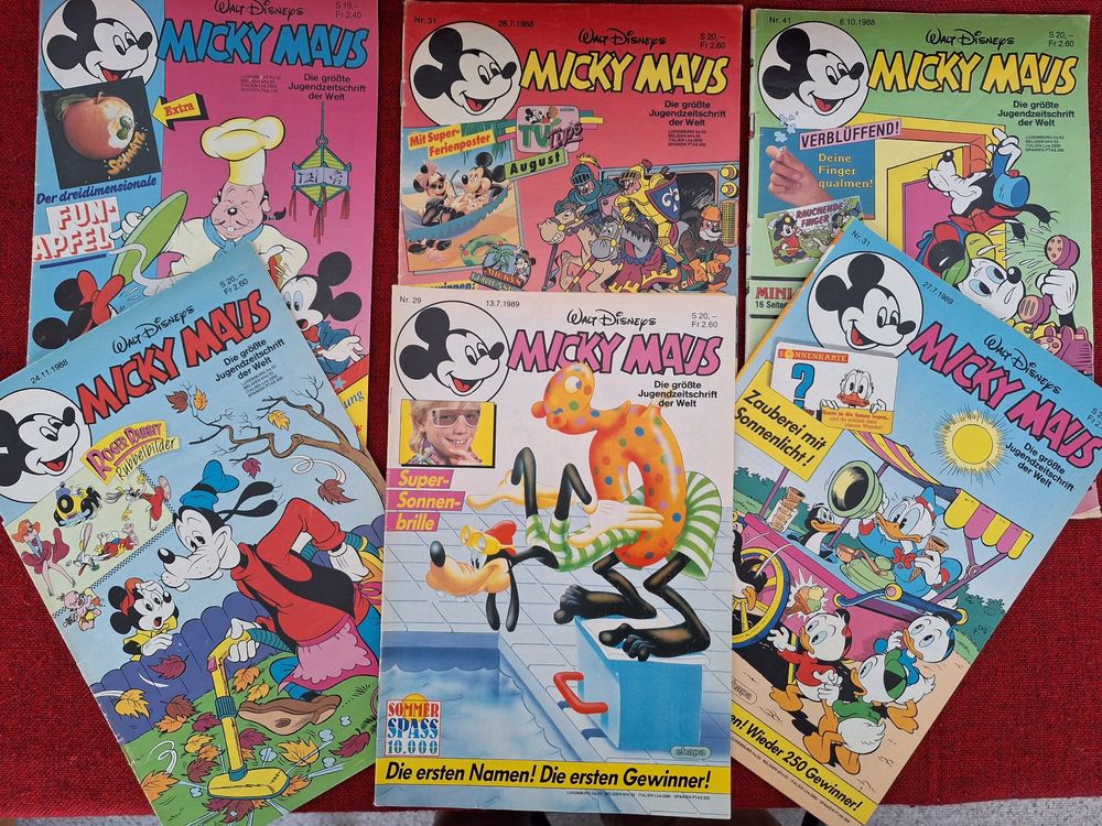 6 alte Comic Hefte Micky Maus | Kaufen auf Ricardo