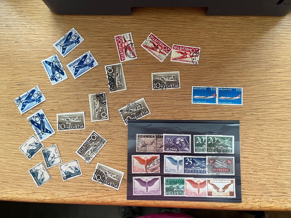 Steckkarte mit Flugpost Marken Schweiz | Kaufen auf Ricardo