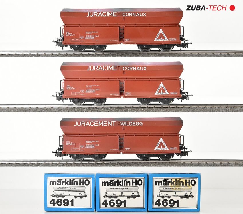 Märklin 3x 4691 Selbstentladewagen der SBB H0 WS mit OVP (Gebraucht) in ...