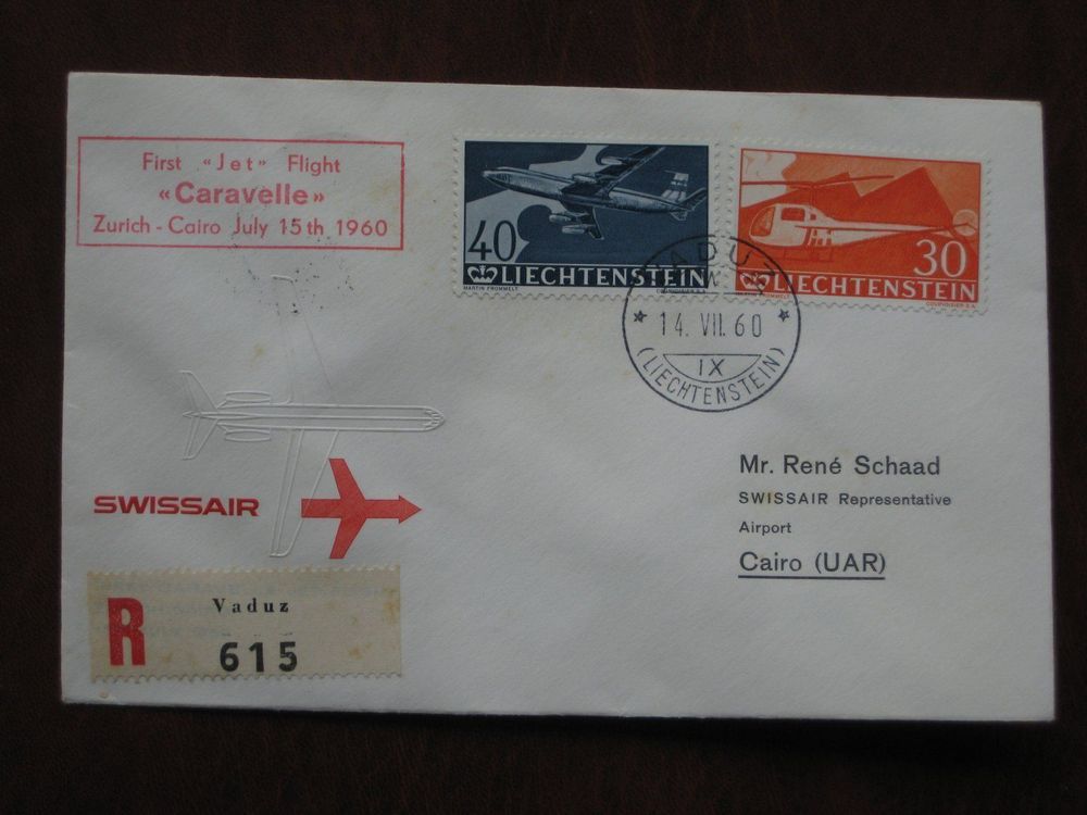 Erstflugbrief Vaduz-Zürich-Kairo 1960!!! (Neu (gemäss Beschreibung)) in Wangs für CHF 5 – mit ...