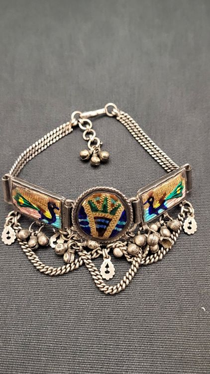 Aussergewöhnliche Fuss-Kette emailliert mit Markung (Gebraucht) in ...