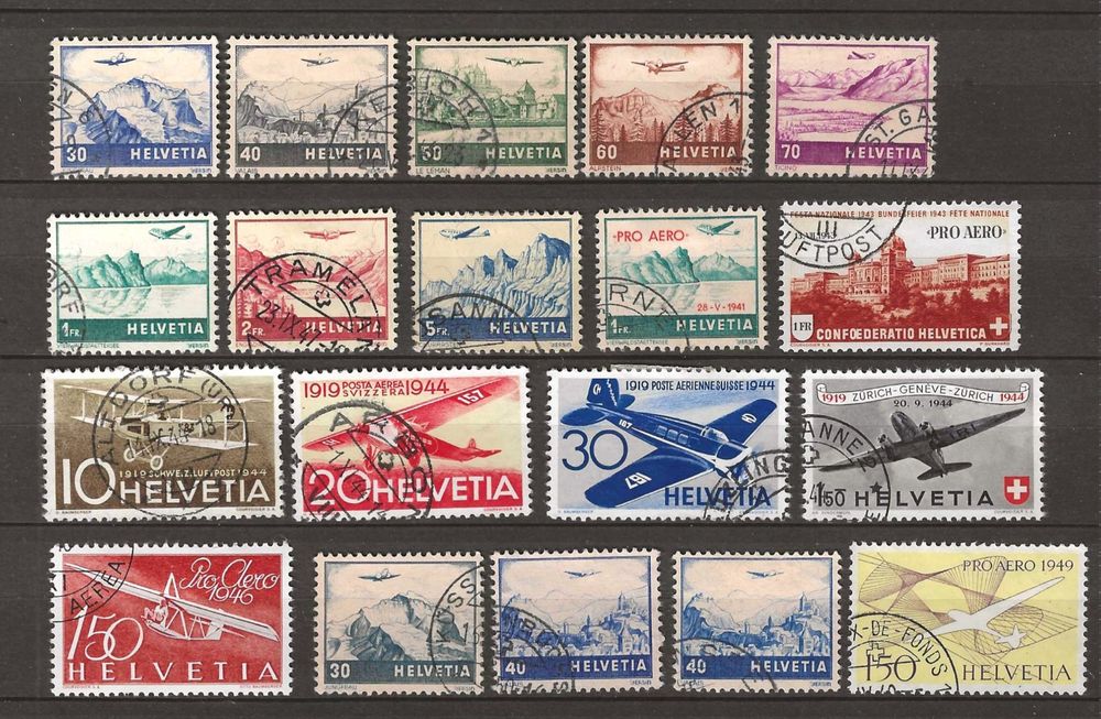 Lot Flugpost Ausgaben 1941 - 1949 : KP 270.-- | Kaufen auf Ricardo
