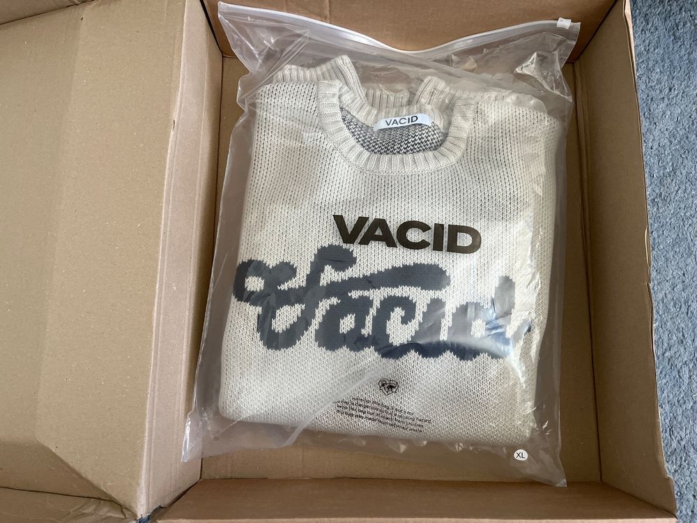 Vacid Logo Knit Sweatshirt Cream XL (Neu und originalverpackt) in ...