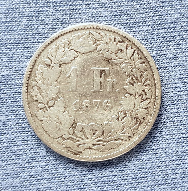 1 Franken 1876 uralte und seltene Silbermünze ab nur 1 Fr !! (Gebraucht) in Camignolo für CHF 4. ...