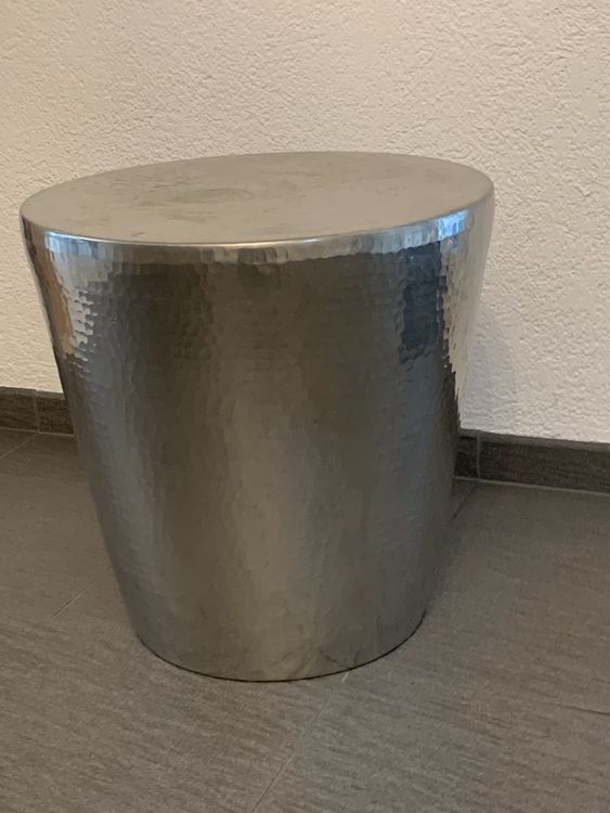 Beistelltisch, Silber, gehämmert (Gebraucht) in Langnau am Albis für CHF 20 – nur Abholung auf ...