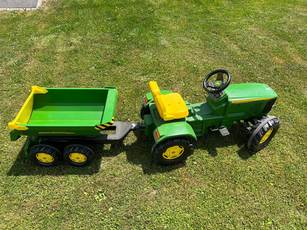 John Deere Kindertraktor Trettraktor mit Anhänger | Kaufen auf Ricardo