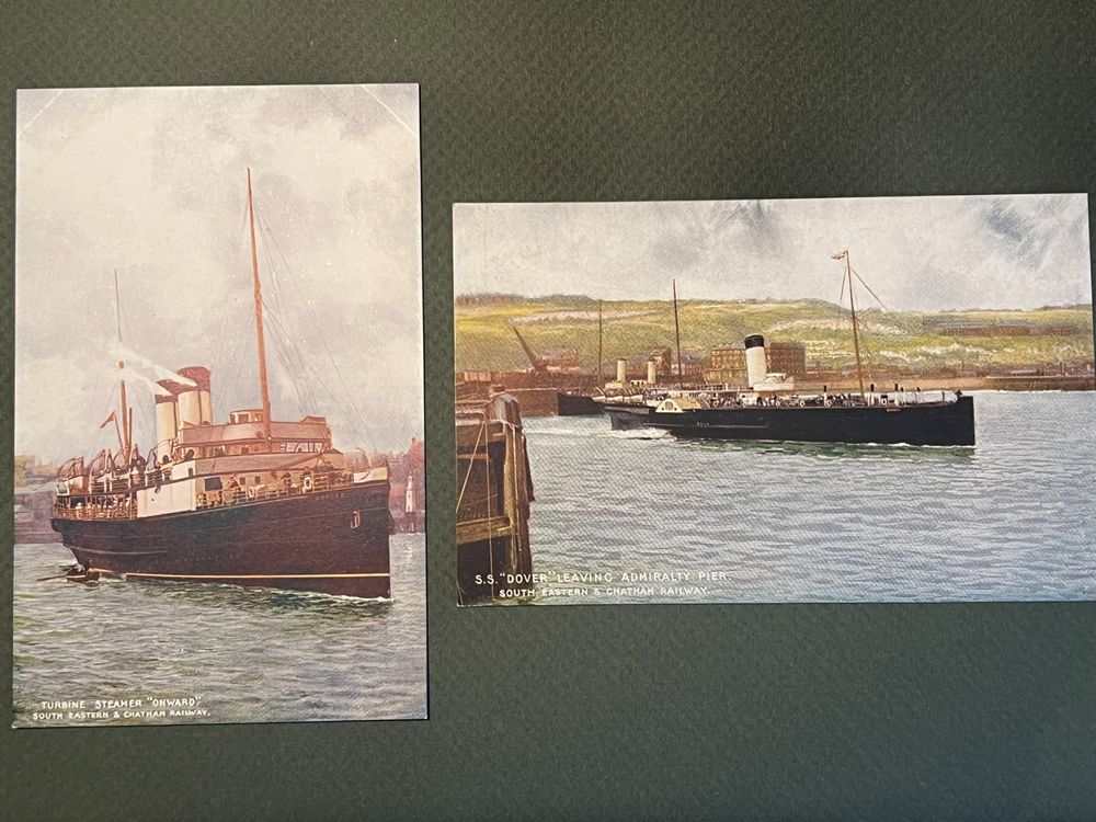 2 antike AK aus England: Steamer Onward (1905) + SS Dover (Gebraucht ...
