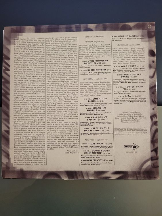 Fletcher Henderson – 2 - Swing's The Thing 1931-1934 NM/NM (Gebraucht ...