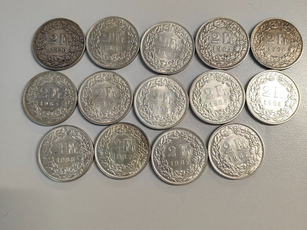 14 Zweifränkler Silber 1920-1967 | Kaufen auf Ricardo