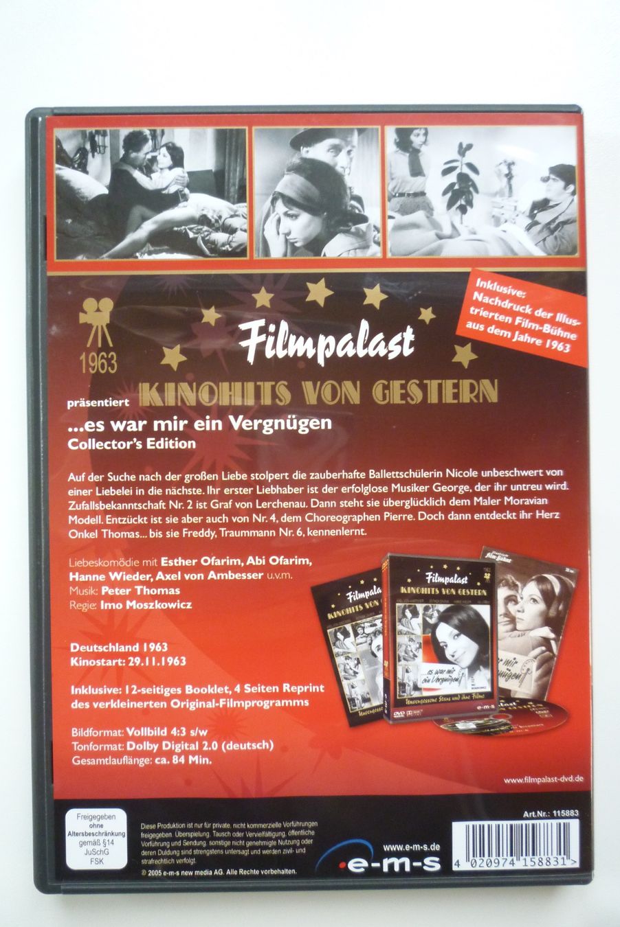 Es war mir ein vergnügen - Deutscher Film Klassiker 1963 (Gebraucht) in ...