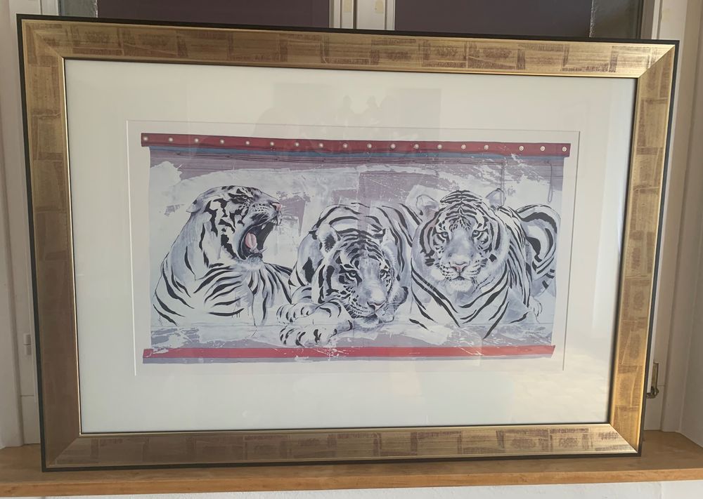 Rolf Knie Kunstdruck Weisse Tiger (Gebraucht) in Horw für CHF 350 – nur Abholung auf Ricardo kaufen
