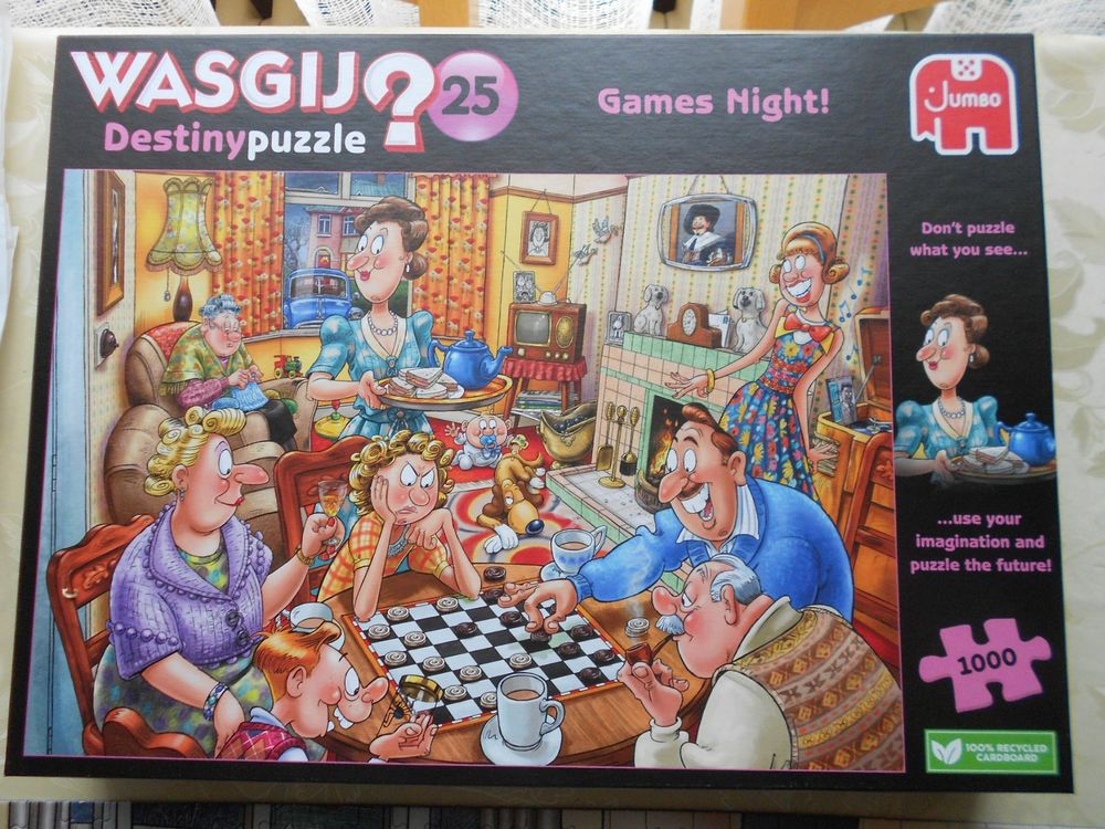 Puzzle 1000 Teile - WASGIJ - 25 - Destiny Puzzle Games Night (Gebraucht ...