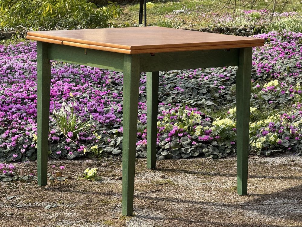 Table à manger extensible vintage, couleur verte (D'occasion) à ...