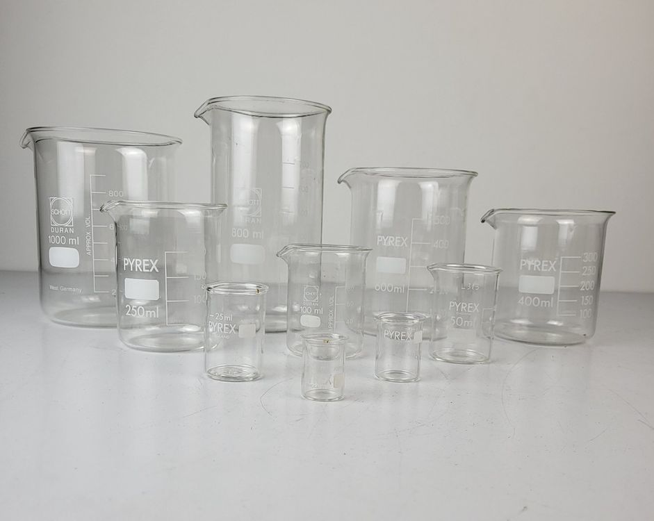 Laborglas Bechergläser-Set, 10-teilig, 5ml - 1000ml (Gebraucht) in Hölstein für CHF 35 – nur ...
