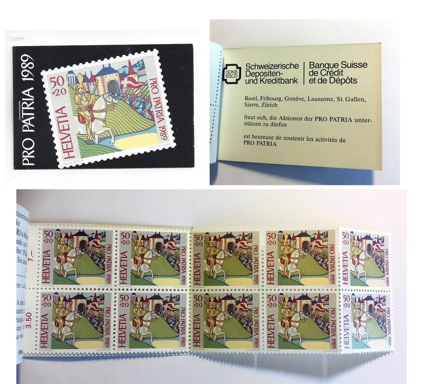 Markenheft PP **: Nr. 1c Pro Patria Bilderchronik, 1989 (Gebraucht) in Goldswil für CHF 28 – mit ...