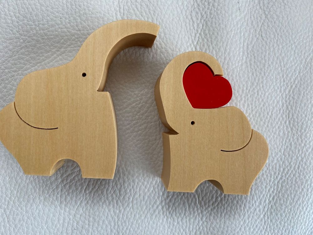 Elefantenpaar / Schneckenpaar Holz nature von NAEF AG NEU ! (Neu und ...