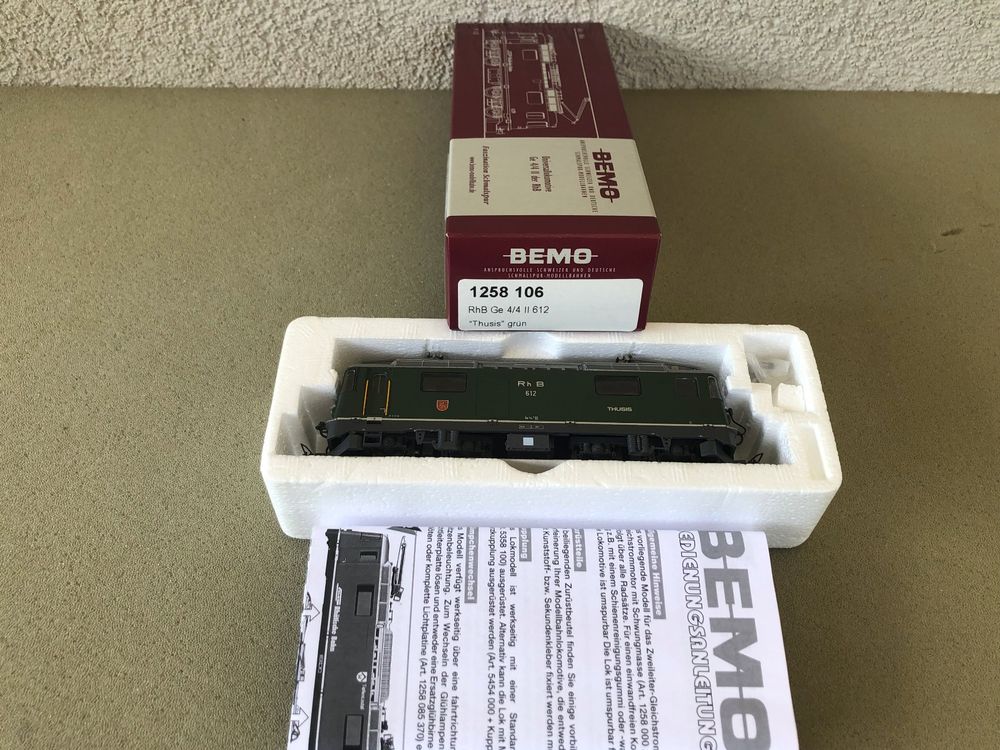BEMO 1258 106 Ge 4/4 II RhB 612 Thusis analog (D'occasion) à Echandens ...