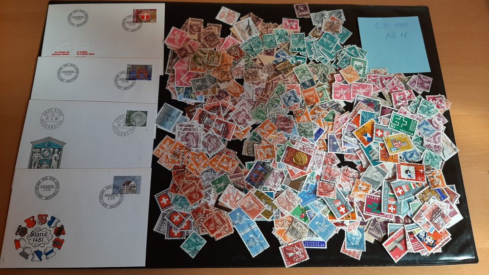 CH- ca. 1000 und 4 Briefe dazu (AB16) (Gebraucht) in Genolier für CHF ...