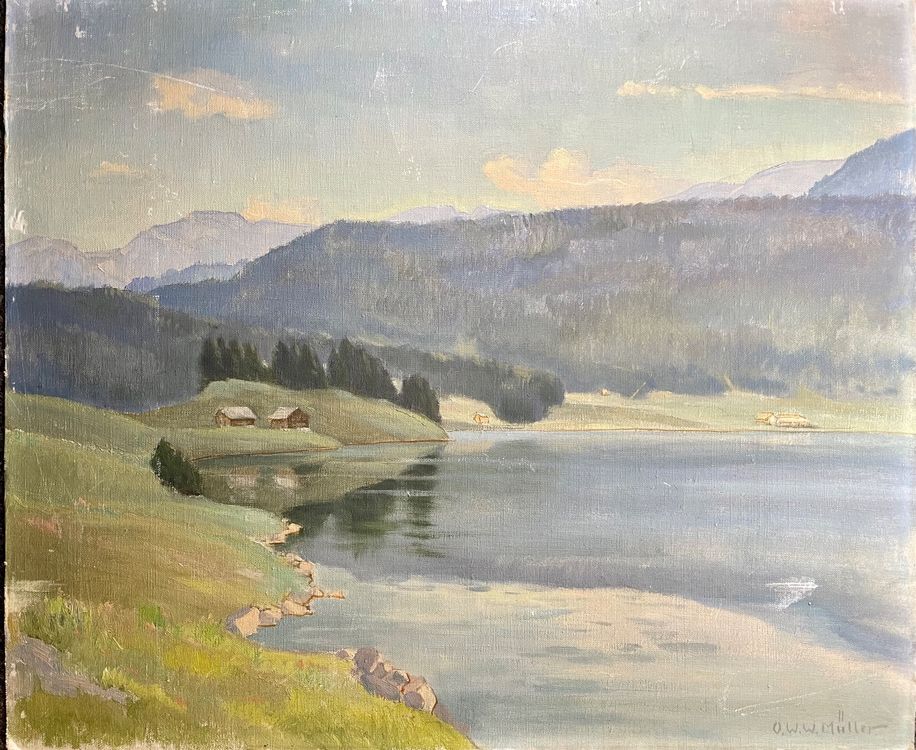 Landschaft Gemälde von O.W.W Müller, 60x50 cm (Gebraucht) in Kölliken für CHF 10 – mit Lieferung ...