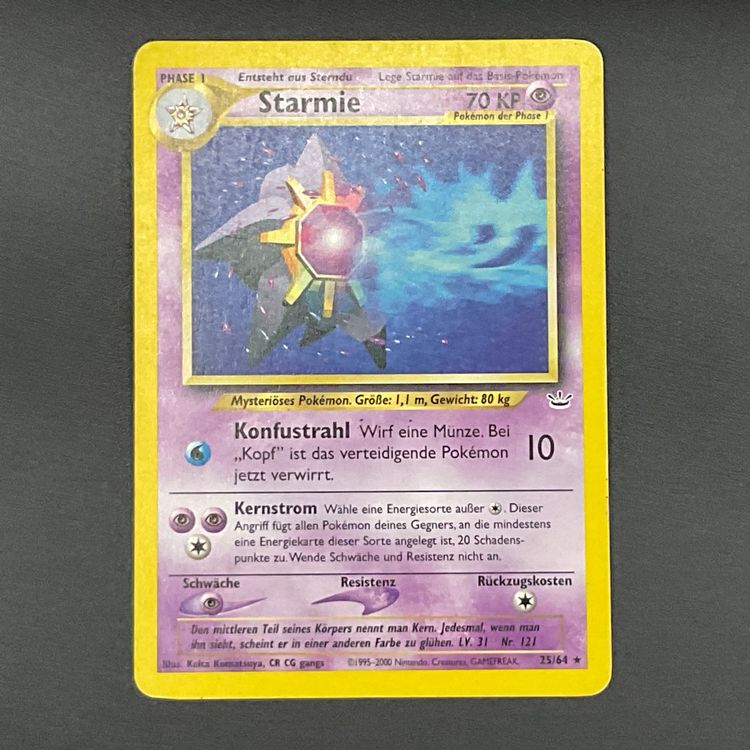 Neo Revelation 25/64 Starmie Rare De Ab 1 (Gebraucht) in Niederuzwil für CHF 1 – mit Lieferung ...
