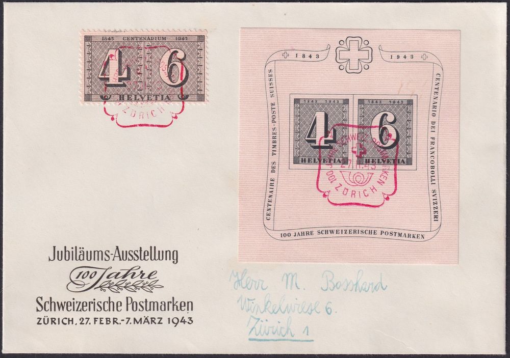 1943, W14 +Ausschnitt W15 auf sauberem Brief, SBK: 100.-+ (Gebraucht) in Sursee für CHF 18.5 ...