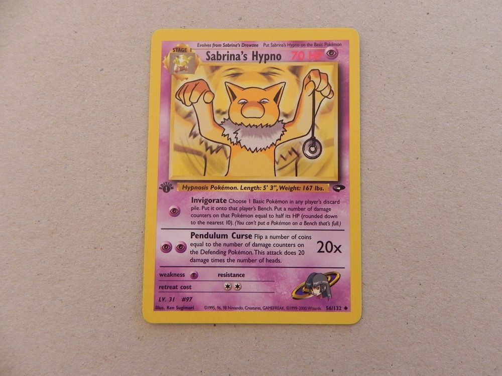 Basic Pokémon 1. Edition Sabrina`s Hypno (Gebraucht) in Siebnen für CHF ...