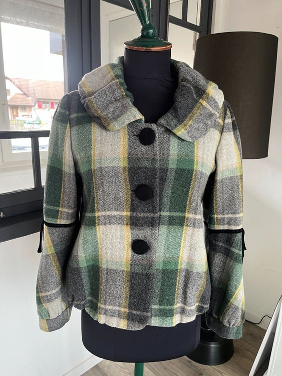 Petit manteau carreaux M (D'occasion) à Seiry pour CHF 20 – retrait uniquement | Acheter sur Ricardo