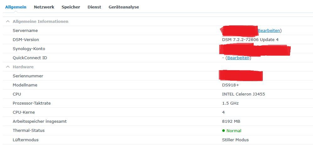 Synology DS918+ NAS DiskStation (Gebraucht) in Dagmersellen für CHF 380 ...